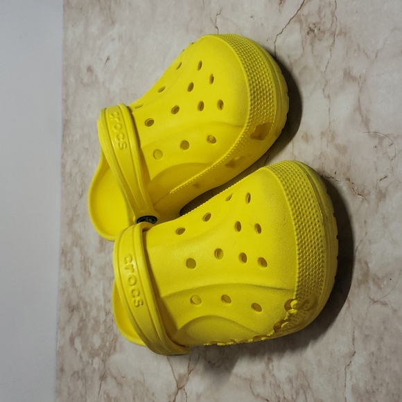 CROCS | Shoes | Crocs Kids Bright Yellow Clogs Size J 3 | Poshmark